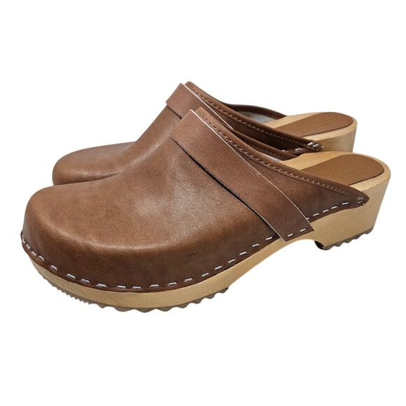 Bjork Clogs | Shoes | Bjork 4 Leather Wooden Clog Twee Boho Brown ...